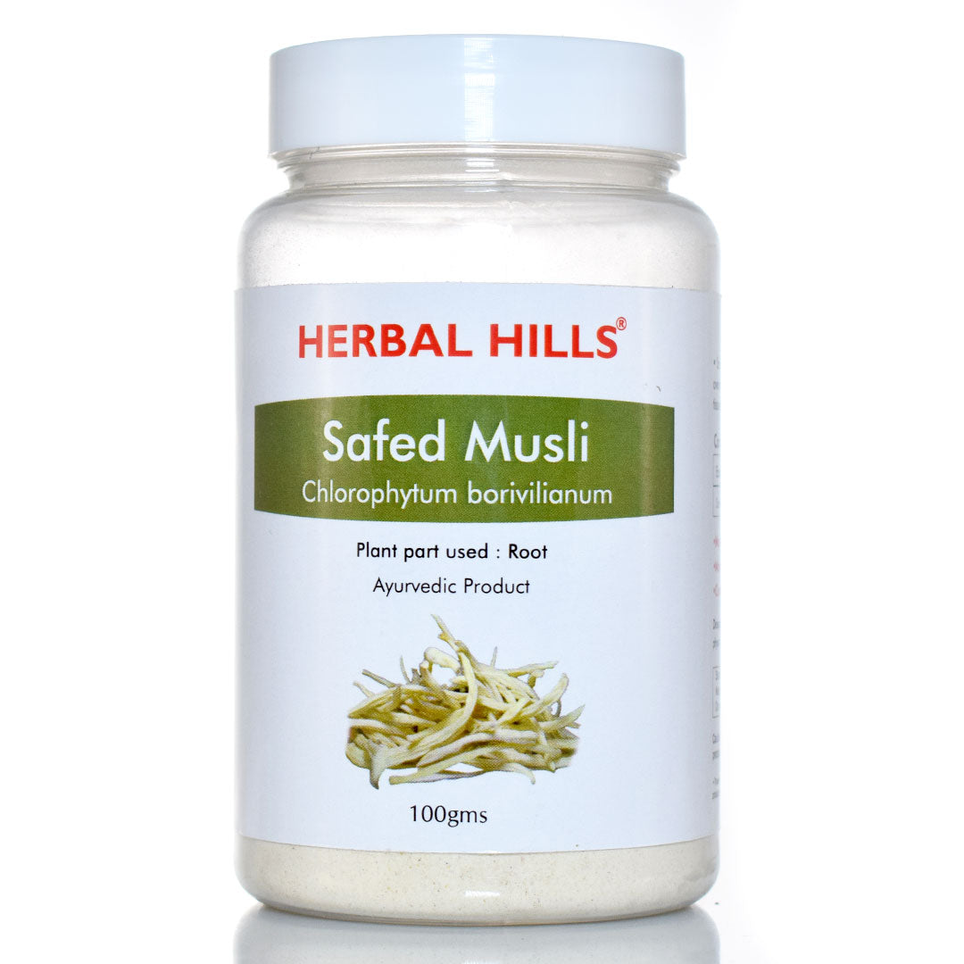 Buy Safed Musli Powder For Vitality and Energy – Herbal Hills Wellness